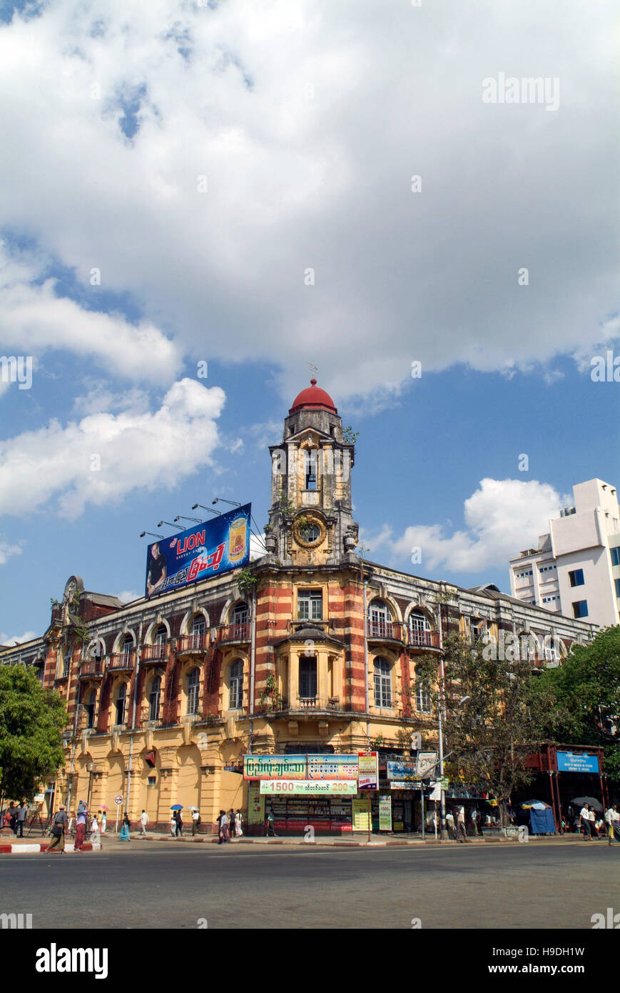 Victorian era British colonial architecture in Yangon, Myanmar Stock ...