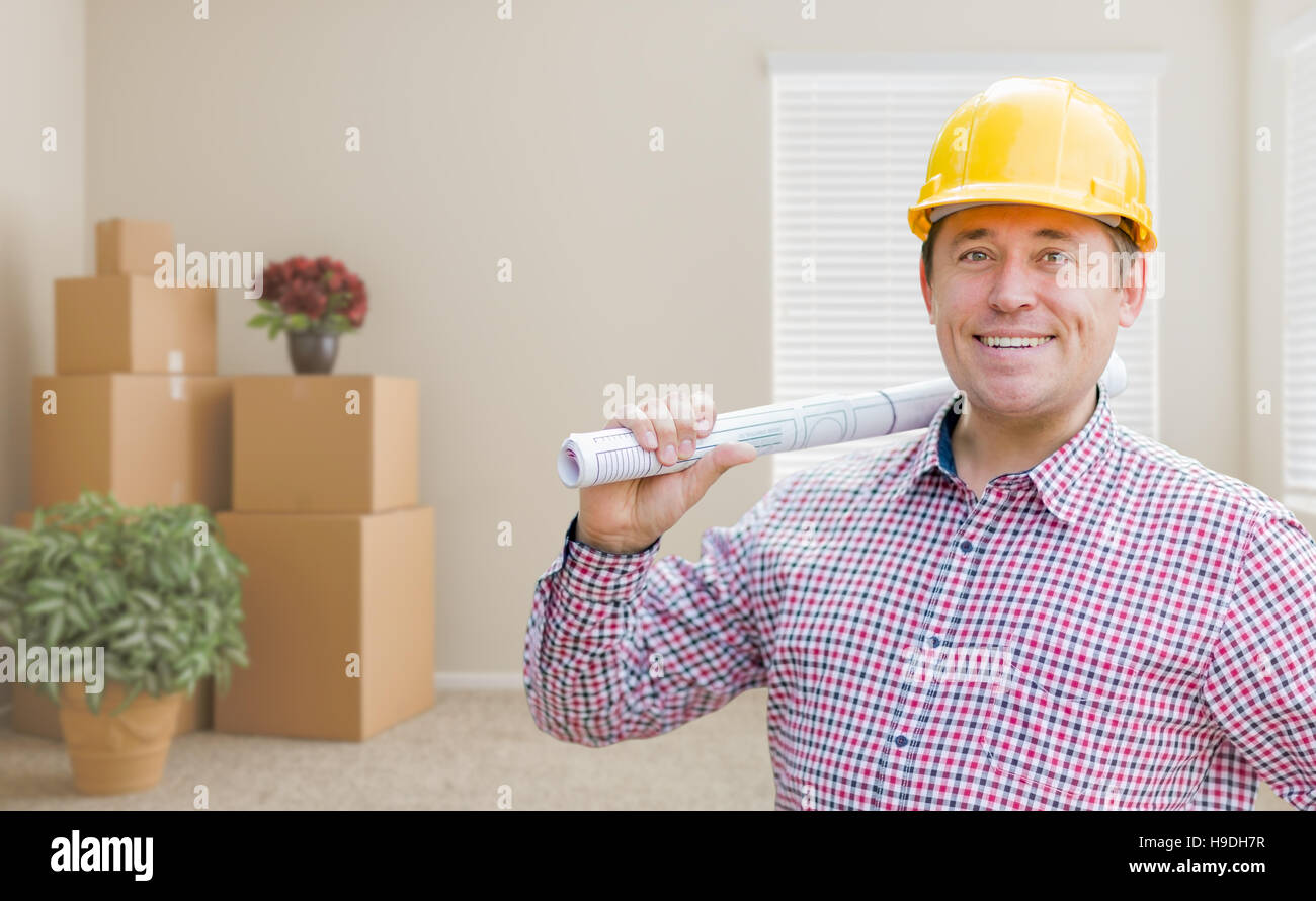Happy male contractor construction hi-res stock photography and images ...