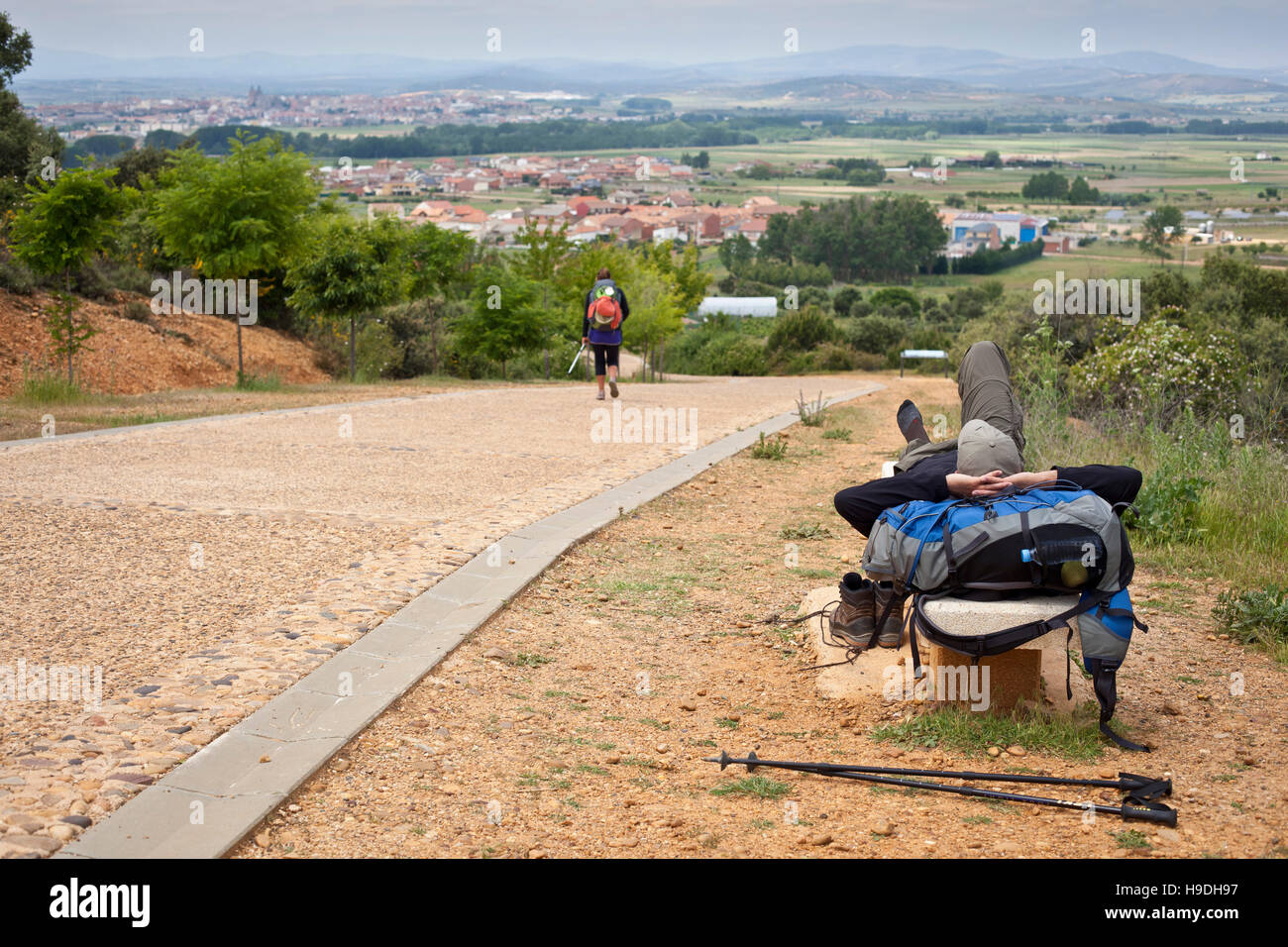 Camino de Santiago, route Frances Stock Photo - Alamy