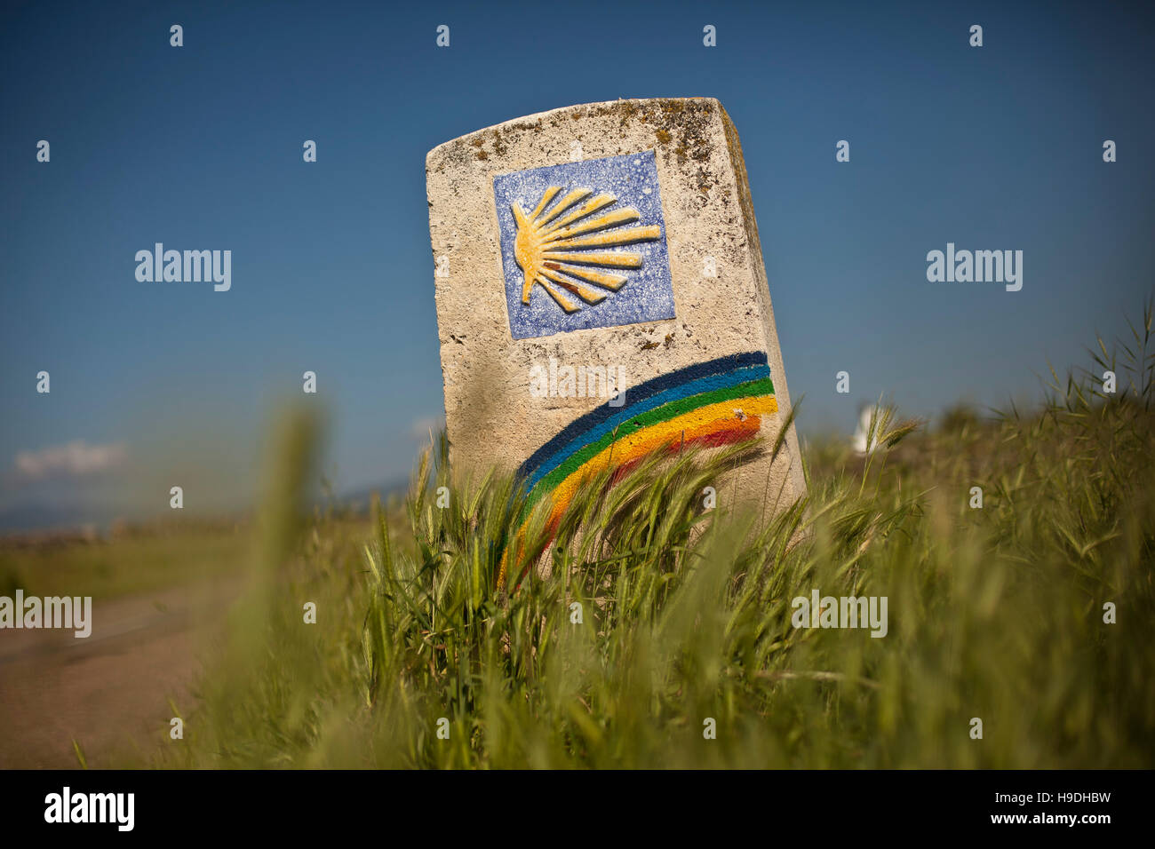 Camino de Santiago, route Frances Stock Photo - Alamy