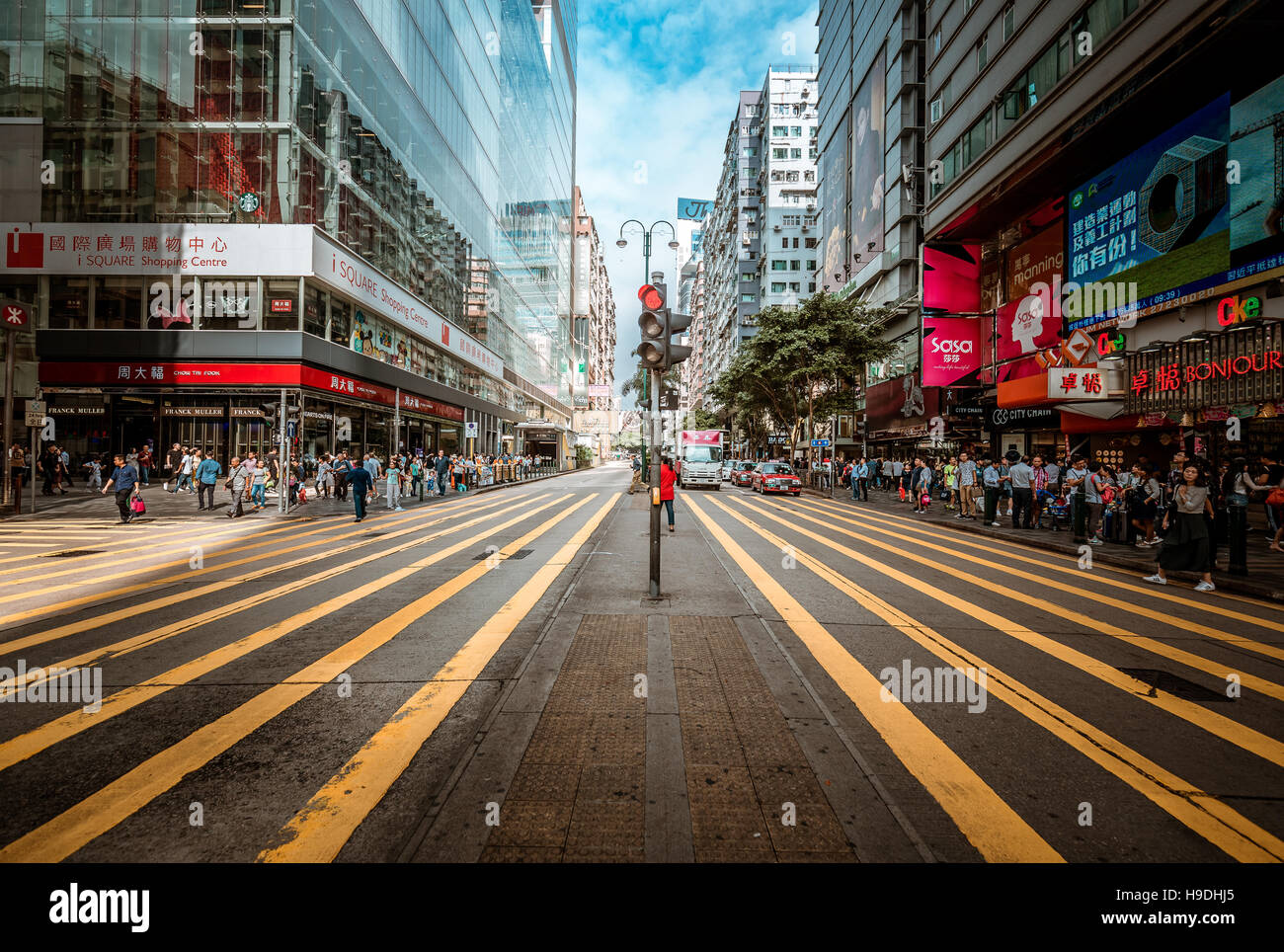 Street Hong Kong famous Nathan Road Tsim Sha Tsui Stock Photo - Alamy