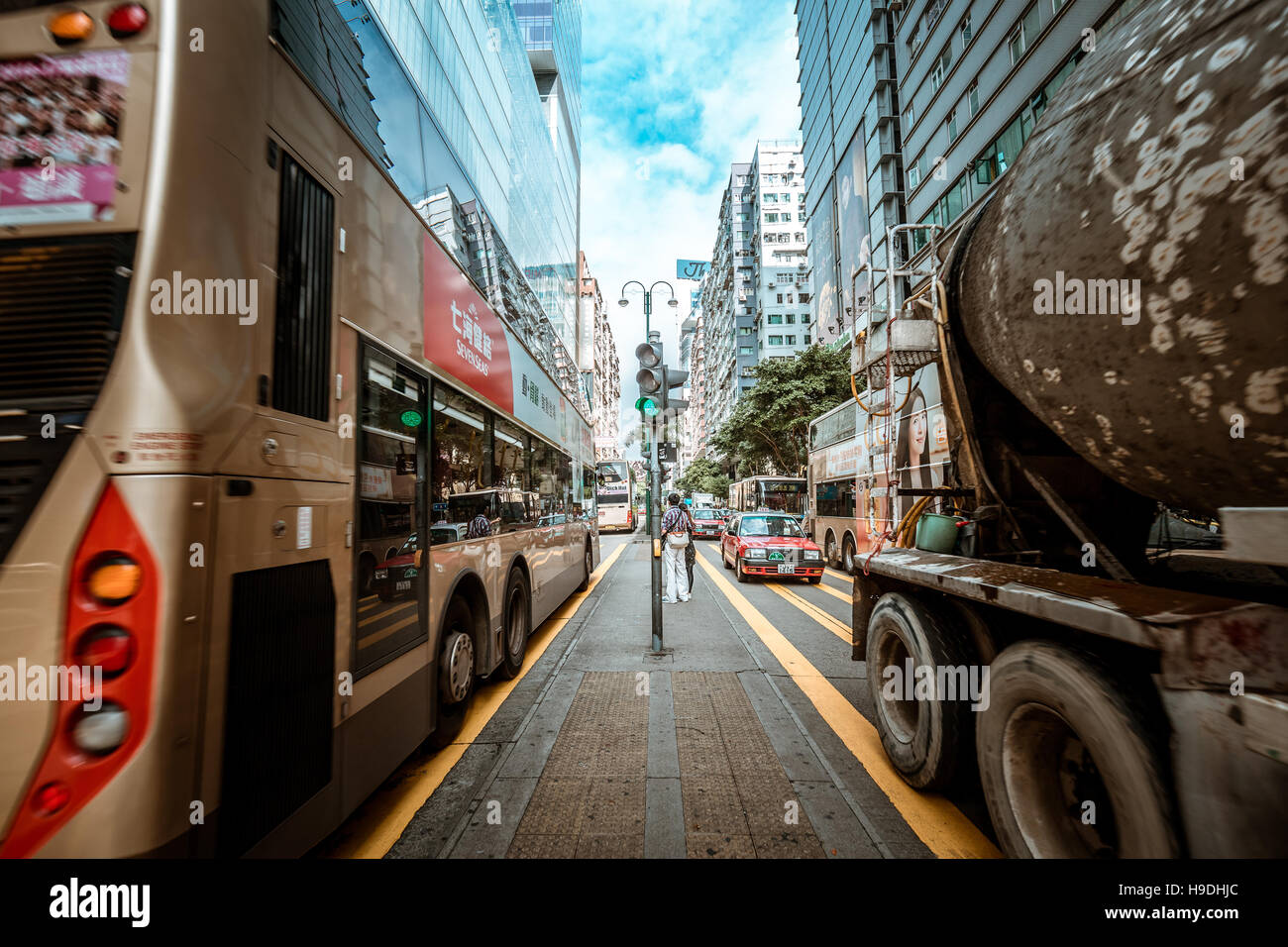 Street Hong Kong famous Nathan Road Tsim Sha Tsui Stock Photo - Alamy