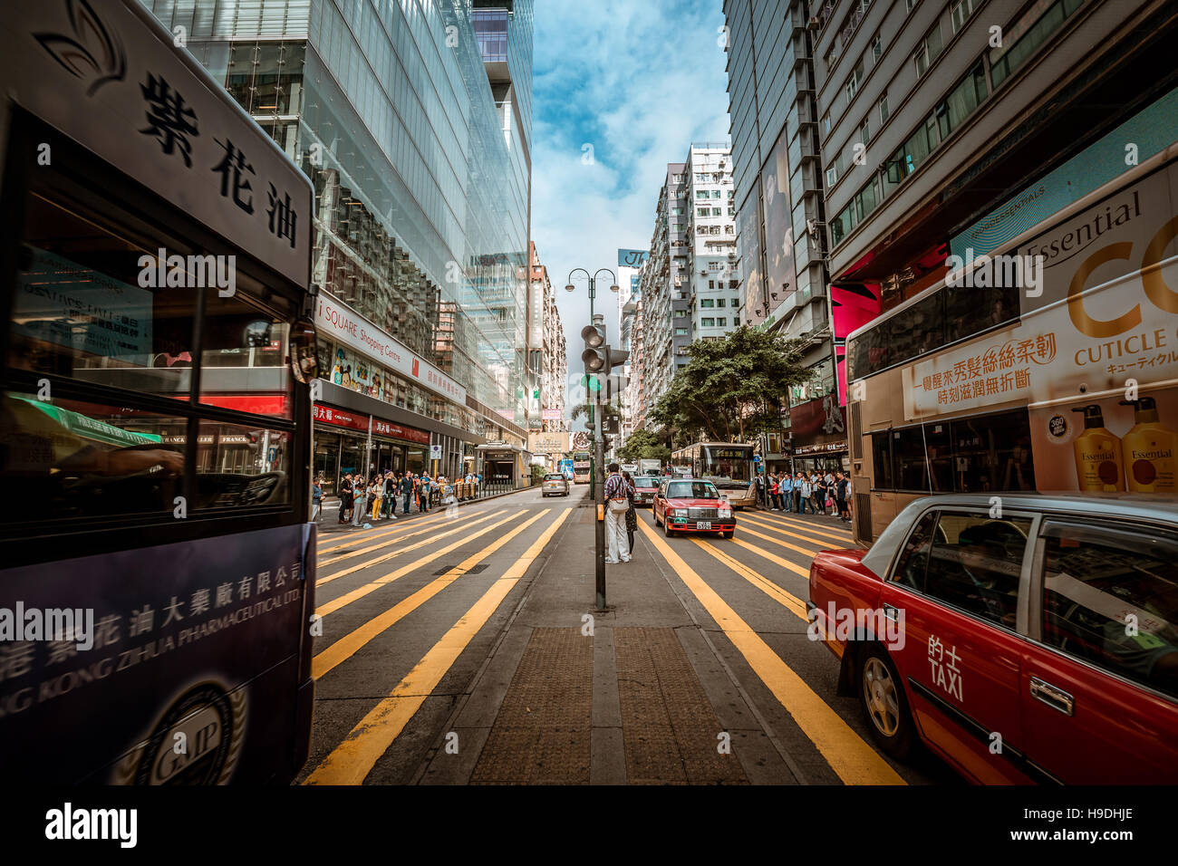 Street Hong Kong famous Nathan Road Tsim Sha Tsui Stock Photo - Alamy