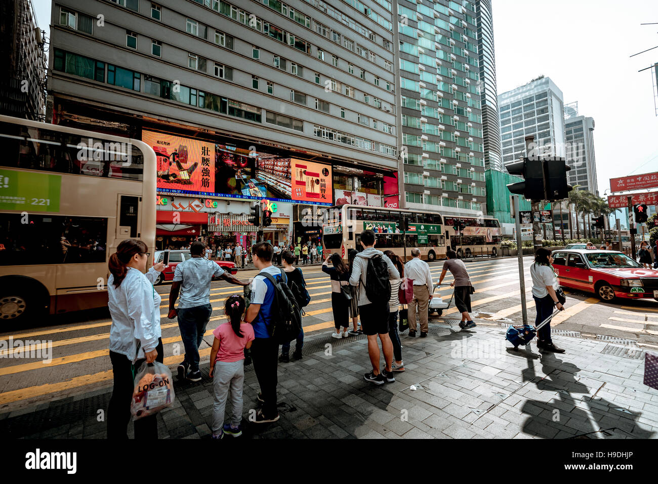 Street Hong Kong famous Nathan Road Tsim Sha Tsui Stock Photo - Alamy