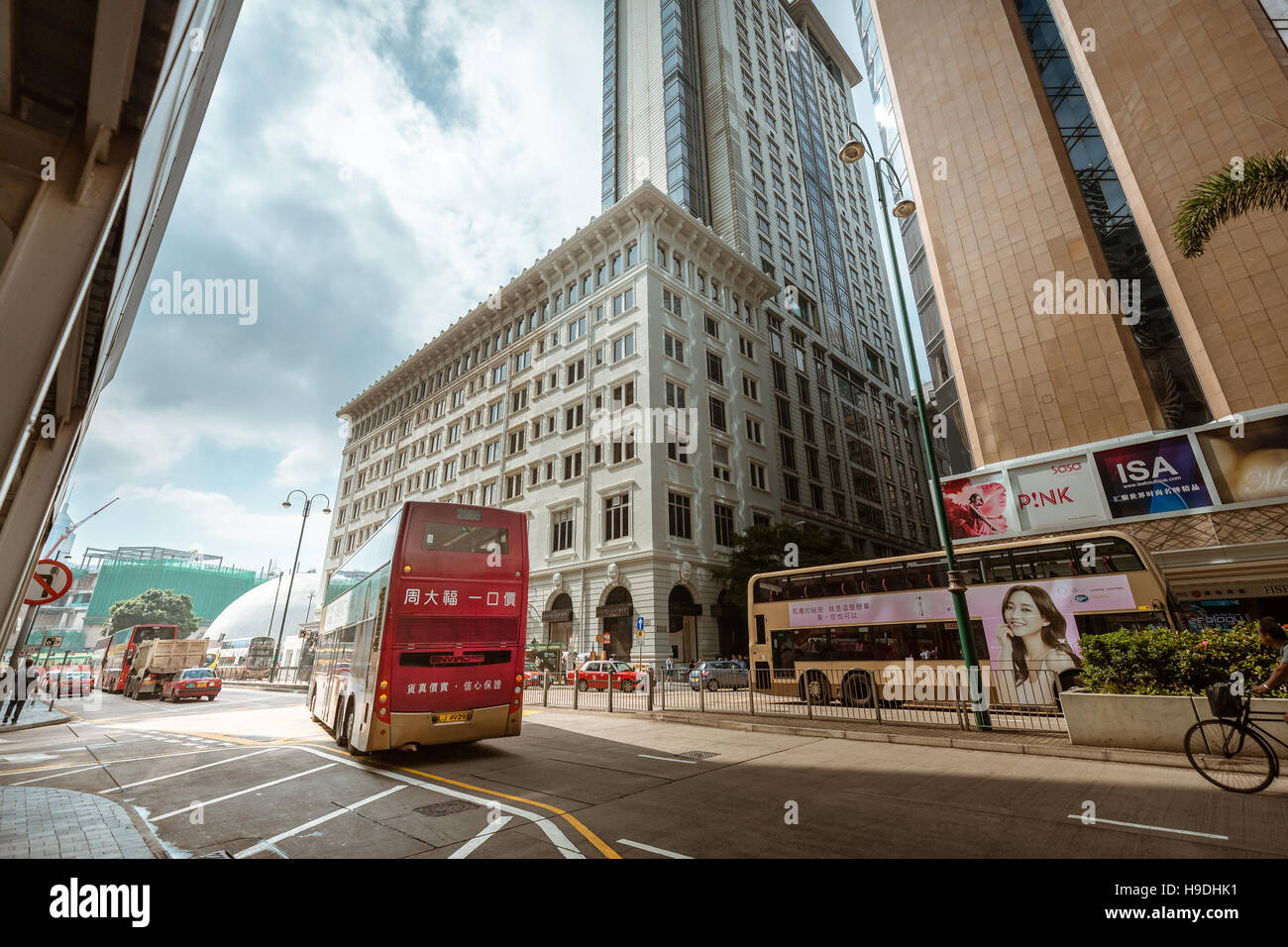 Street Hong Kong famous Nathan Road Tsim Sha Tsui Stock Photo - Alamy