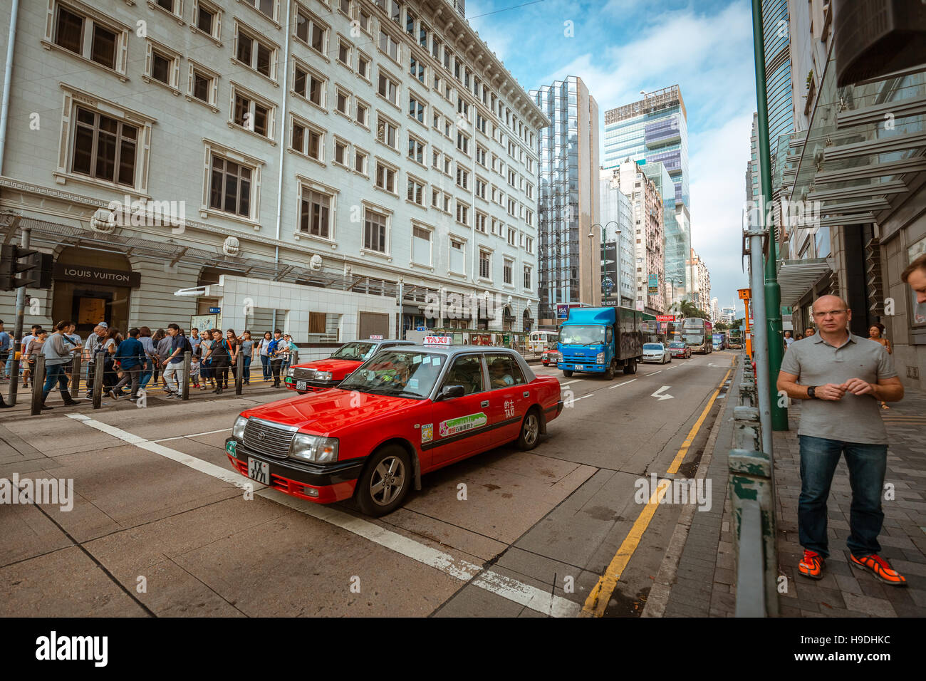 Street Hong Kong famous Nathan Road Tsim Sha Tsui Stock Photo - Alamy