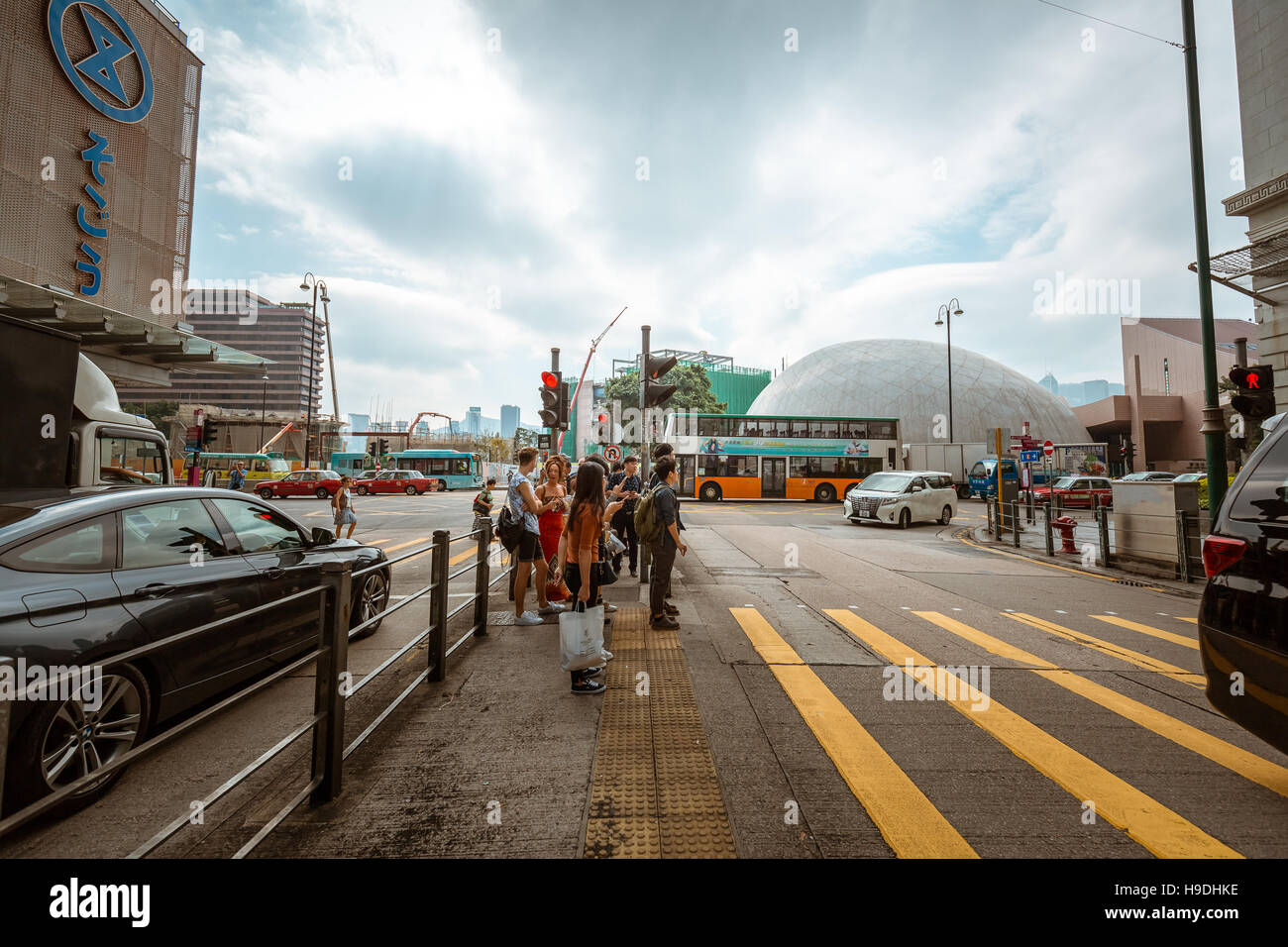 Street Hong Kong famous Nathan Road Tsim Sha Tsui Stock Photo - Alamy
