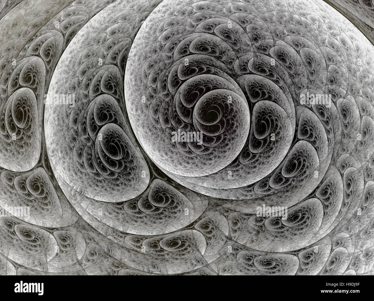 Beautiful black and white fractal background computer generated image ...