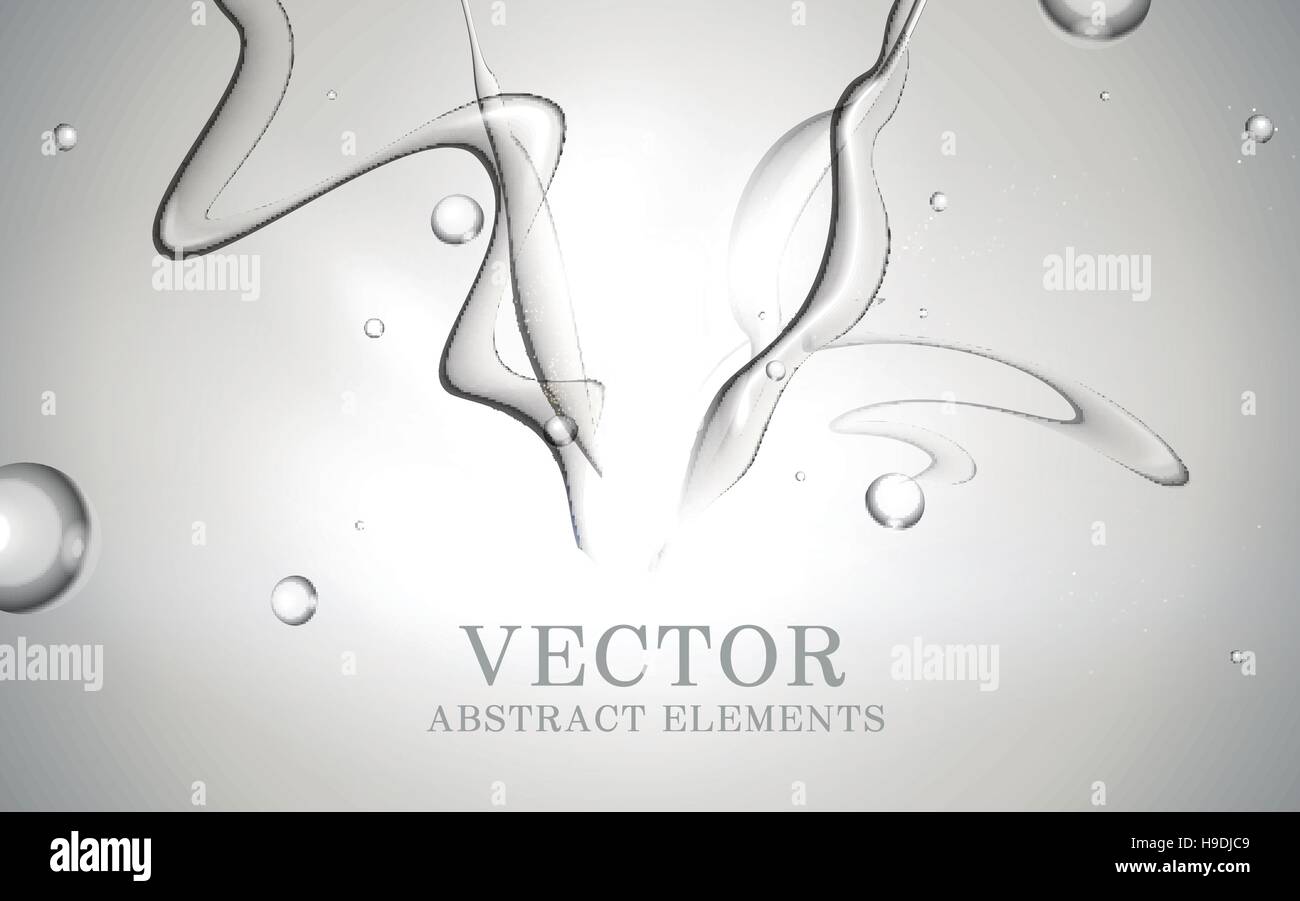 Abstract dynamic water, fresh splash water effects for design isolated ...