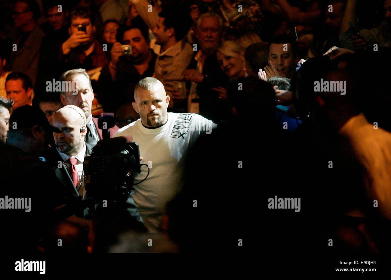 Chuck Liddell enters the ring before his fiight with Tito Ortiz at the ...