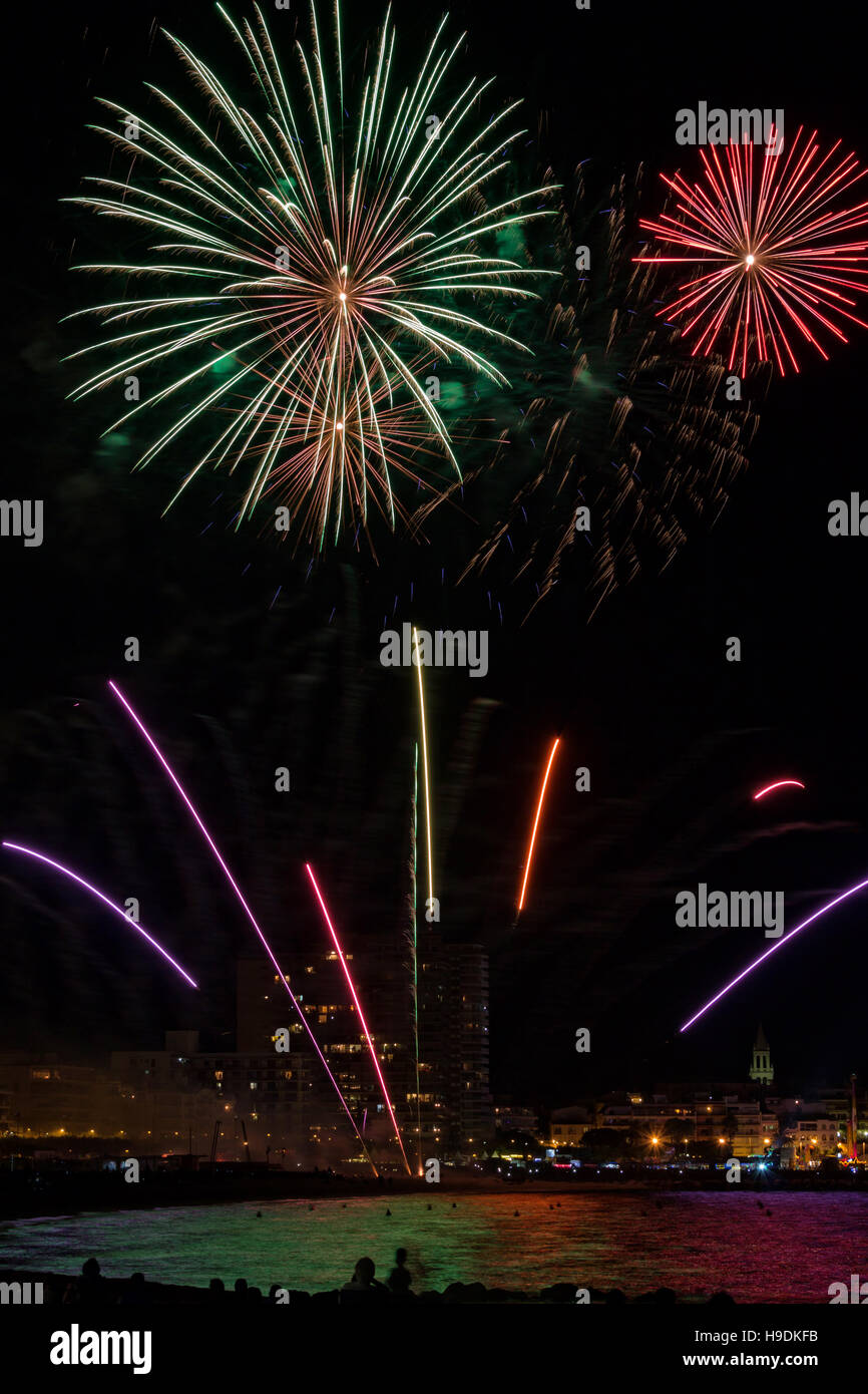 Fireworks light up the sky with dazzling display in Palamos, town in ...
