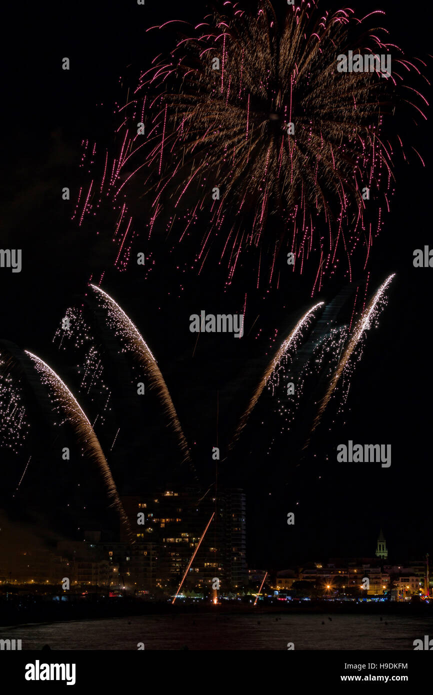 Fireworks light up the sky with dazzling display in Palamos, town in ...