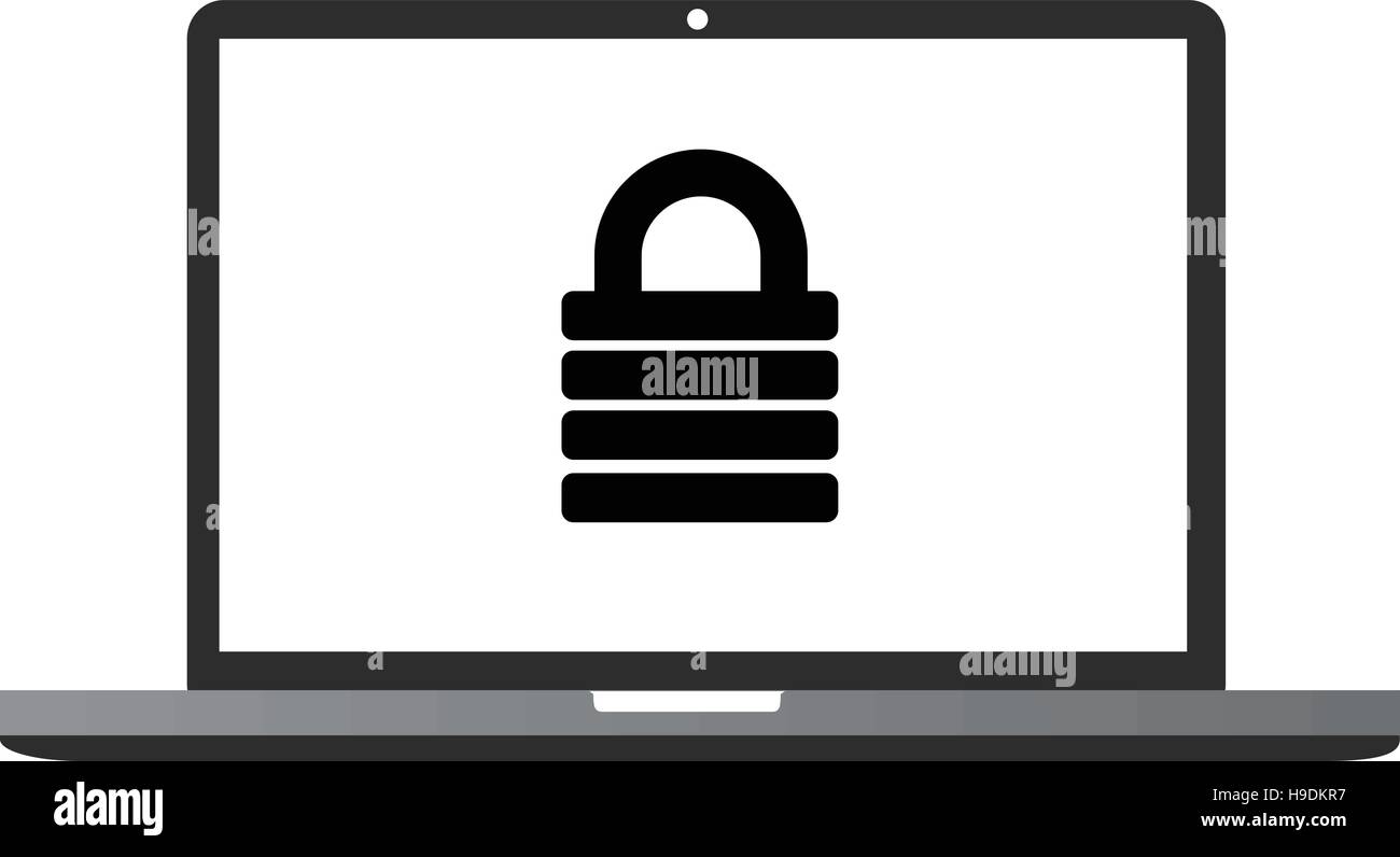 locked pc Icon Stock Vector Image & Art - Alamy