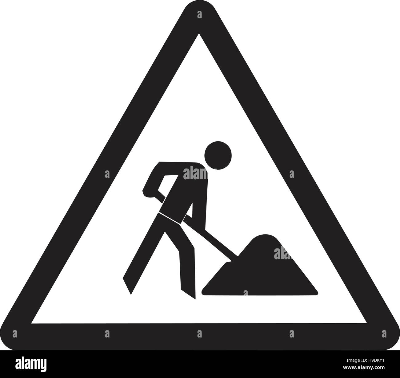 Warning men at work Stock Vector Images - Alamy