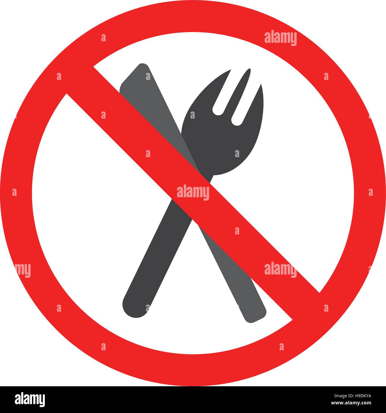 No eating sign Stock Vector Image & Art - Alamy