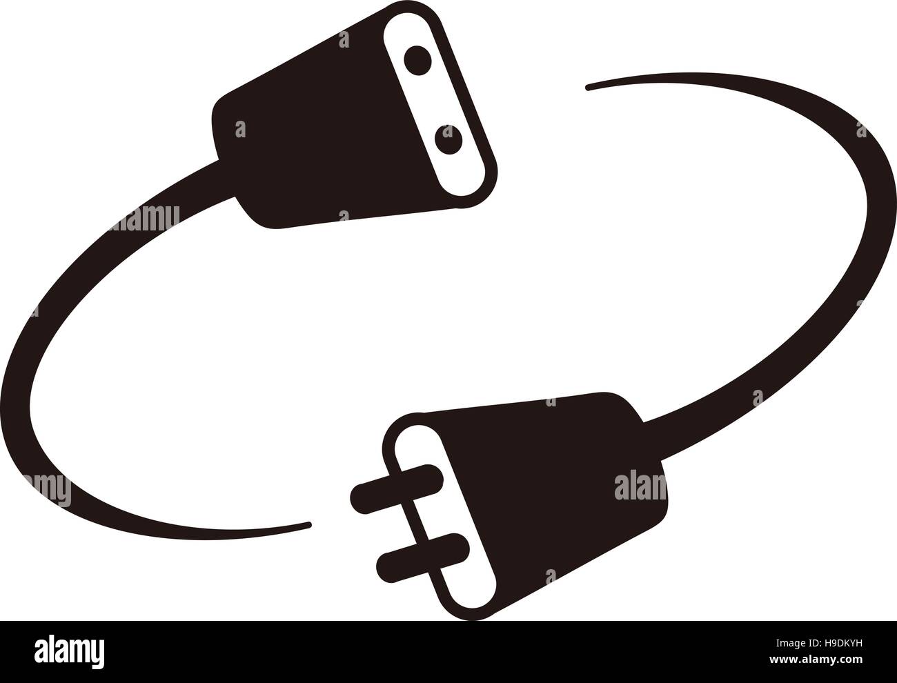 Plug Silhouette Cable Stock Vector Image & Art - Alamy