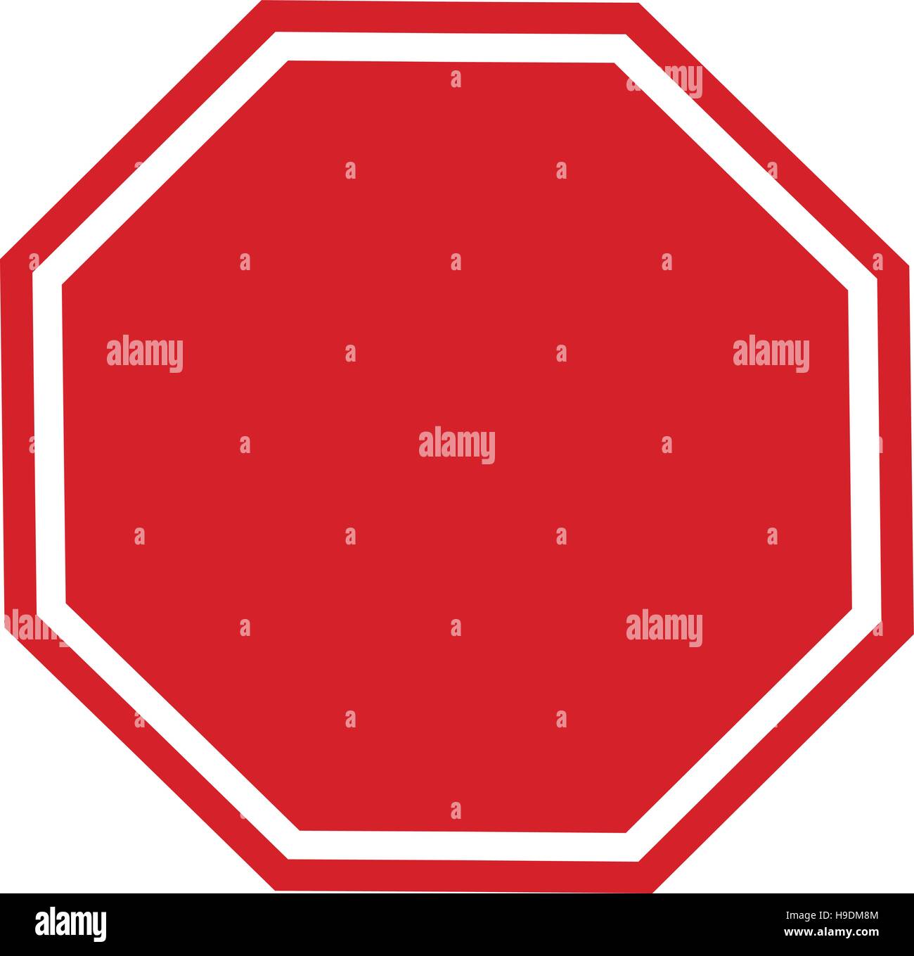 Blank Stop Sign Stock Vector Image & Art - Alamy