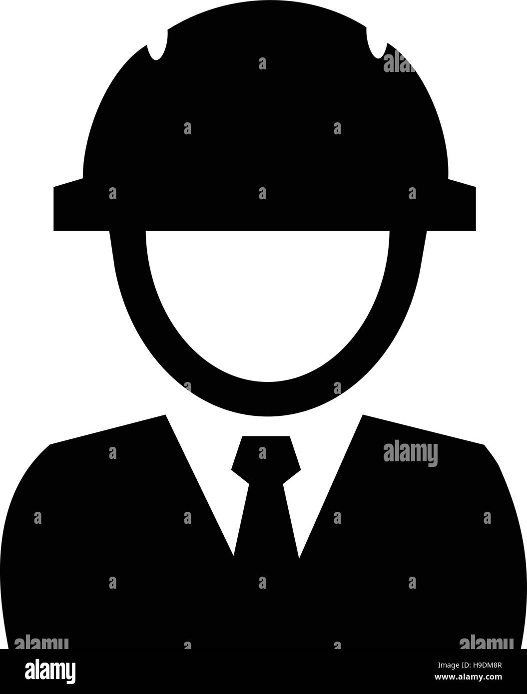 Builder head Black and White Stock Photos & Images - Alamy