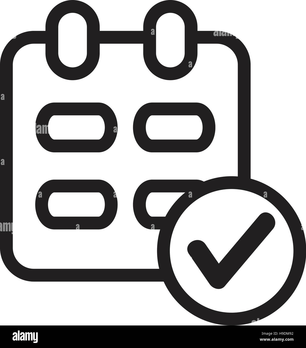 calendar ok Icon Stock Vector Image & Art - Alamy