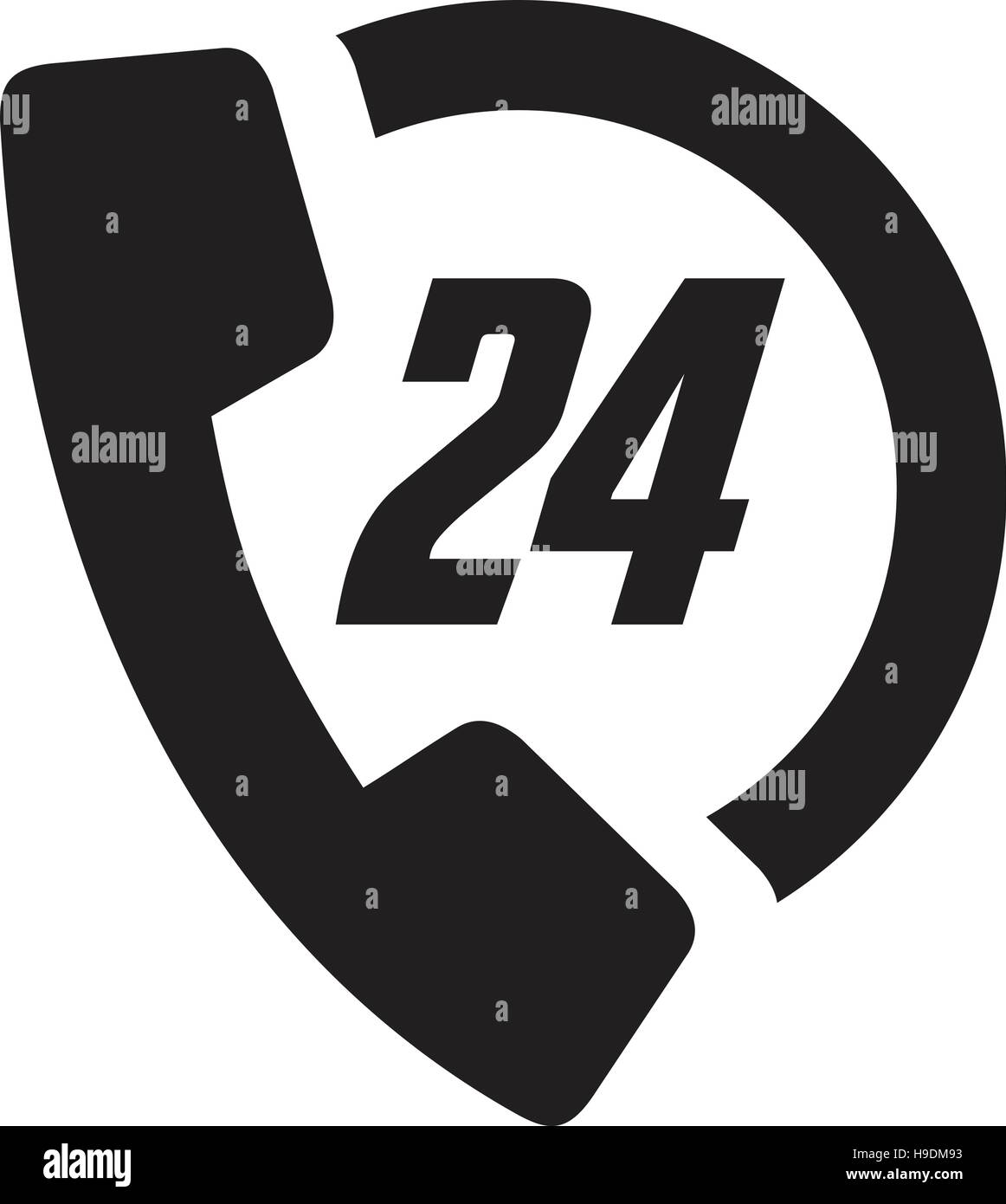 Call 24 icon Stock Vector Image & Art - Alamy
