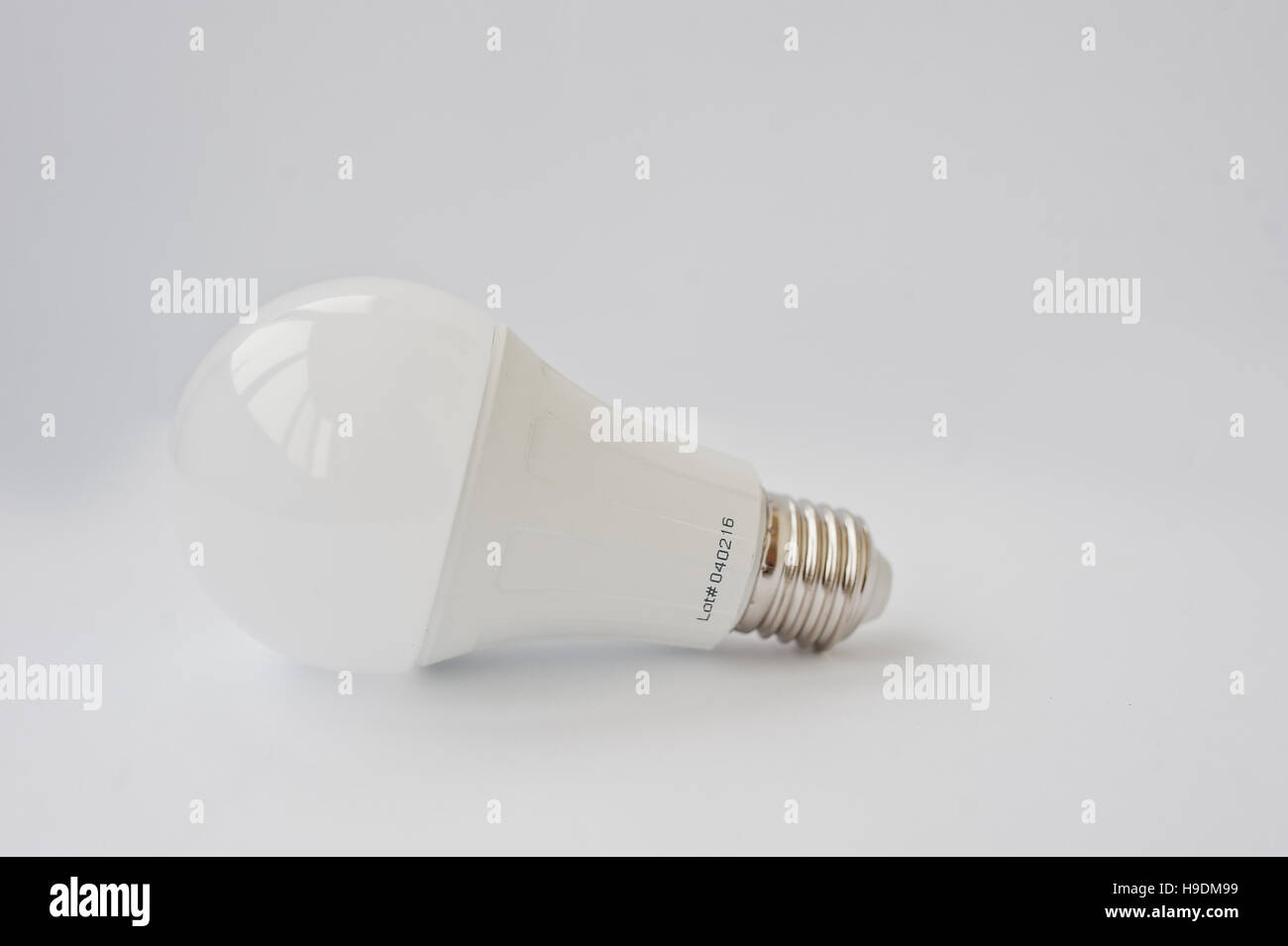 LED bulb 120 V 12 Watt E27 on white background Stock Photo - Alamy