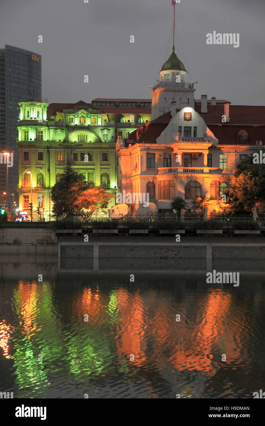 China, Shanghai, Russian Consulate, historic architecture Stock Photo ...