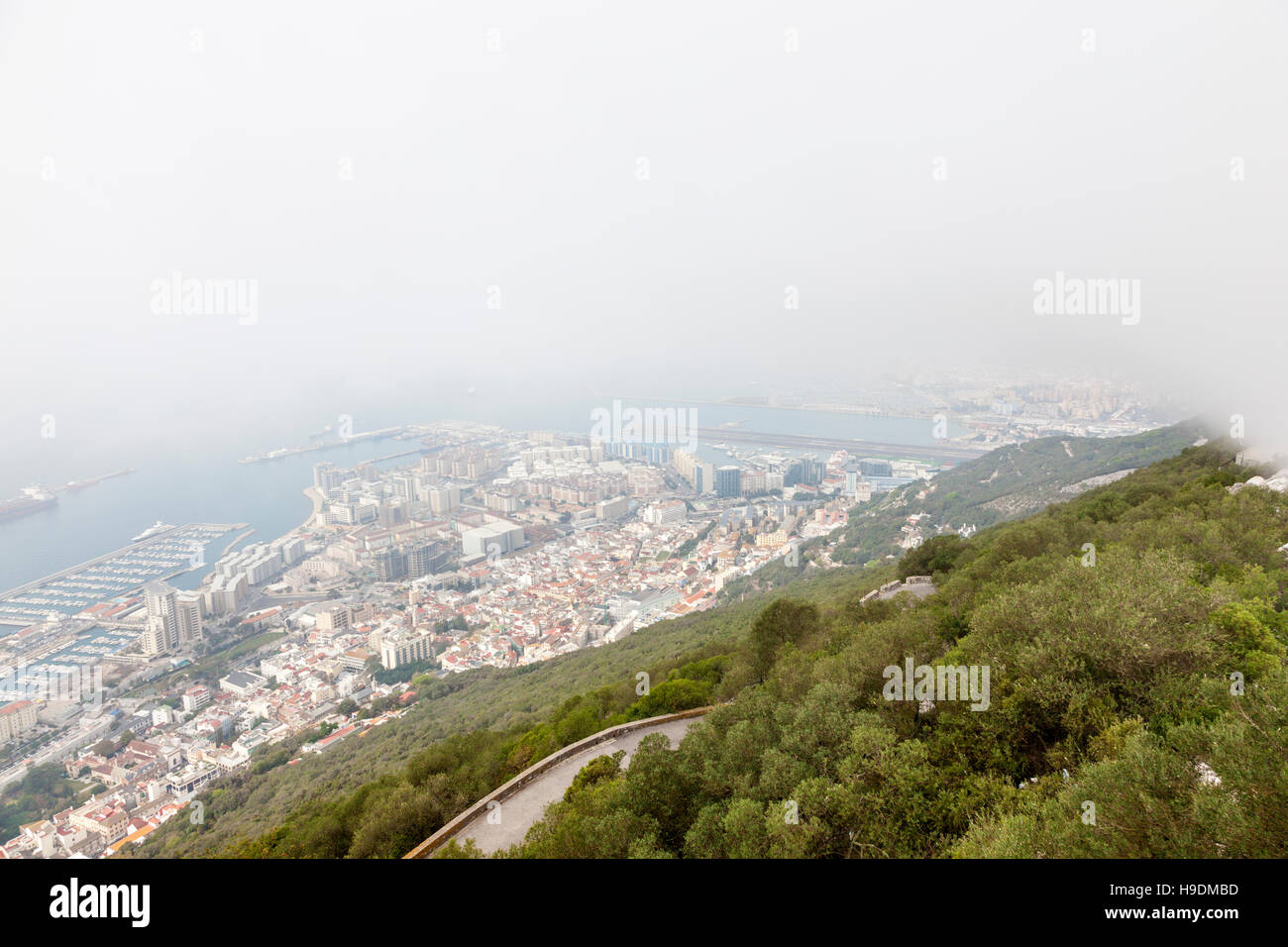 Aerial view of gibraltar hi-res stock photography and images - Alamy