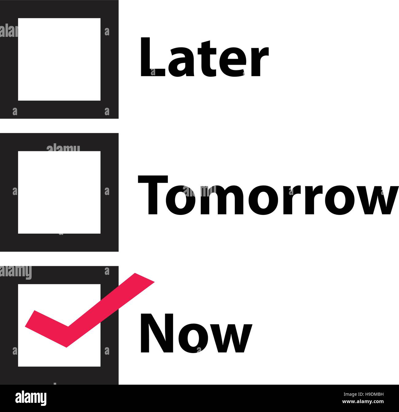 Later Tomorrow Now Stock Vector Image & Art - Alamy