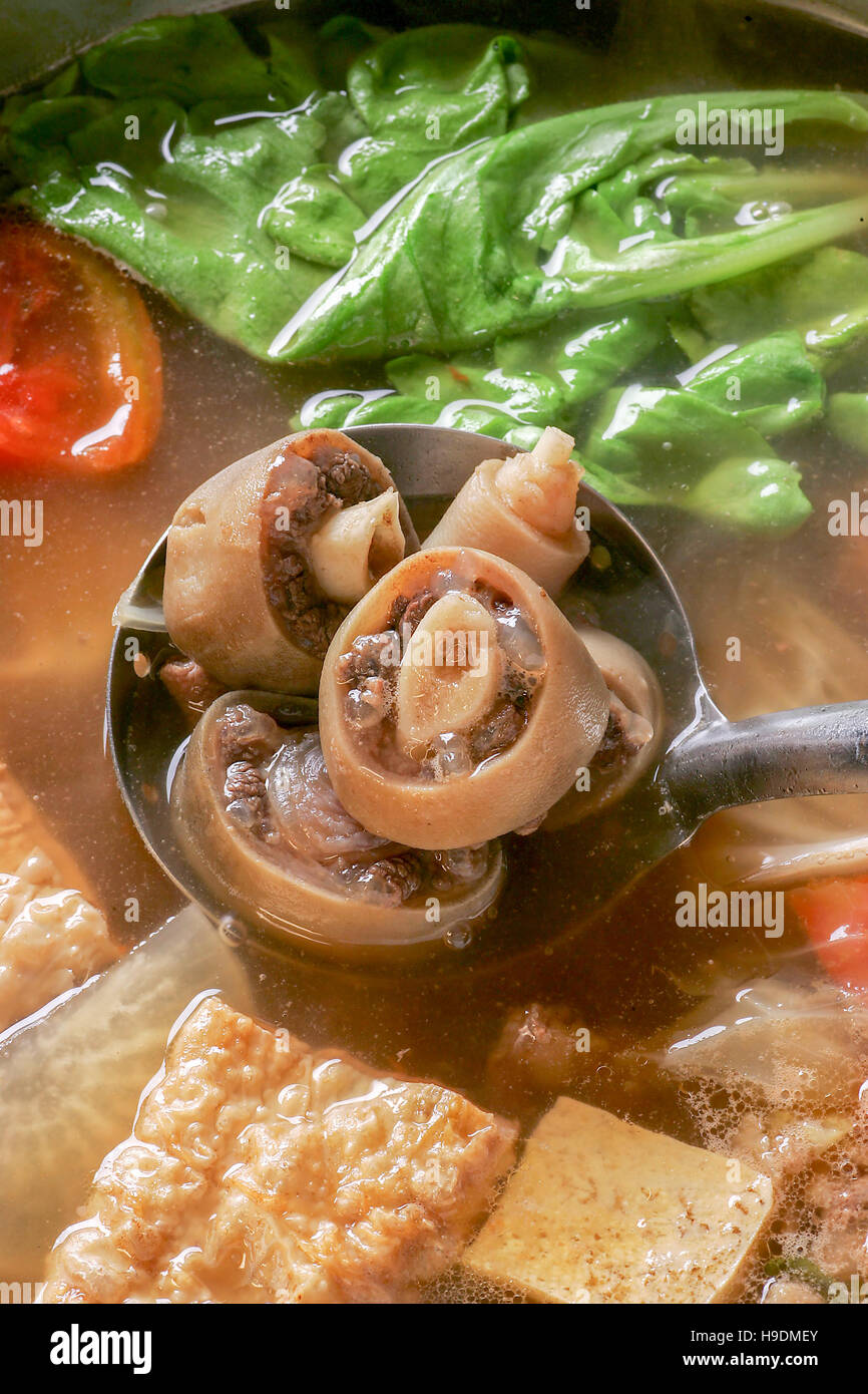 Hot Pot with ox tail Stock Photo - Alamy