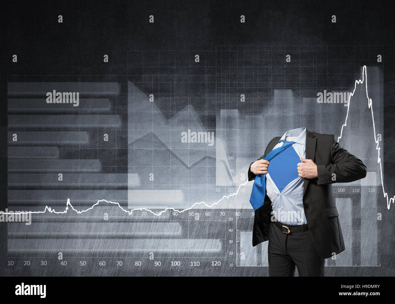 Headless super businessman Stock Photo - Alamy