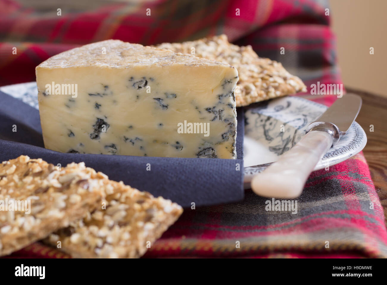 Perl Las or Blue Pearl an organic hand made Welsh blue cheese produced ...
