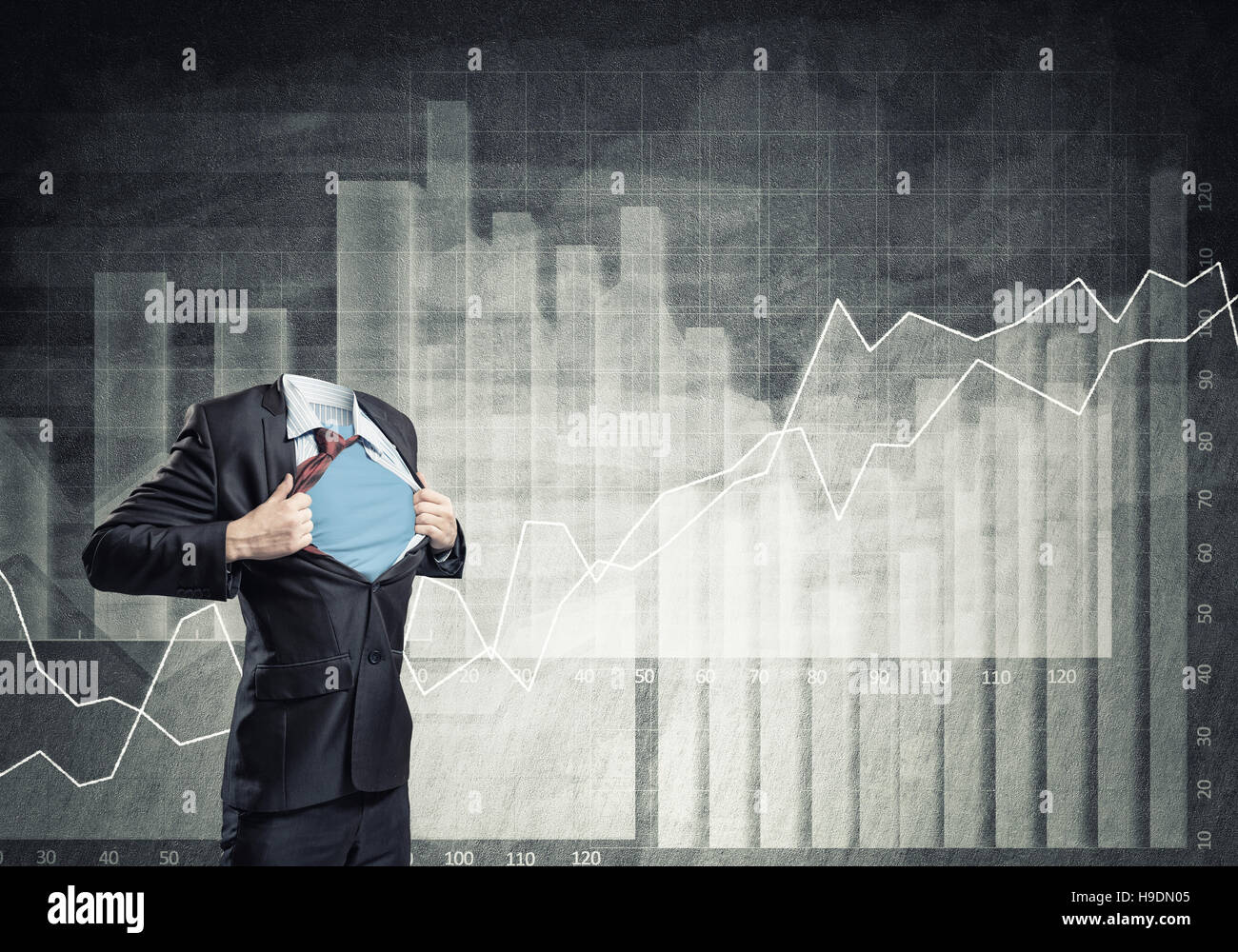 Headless super businessman Stock Photo - Alamy
