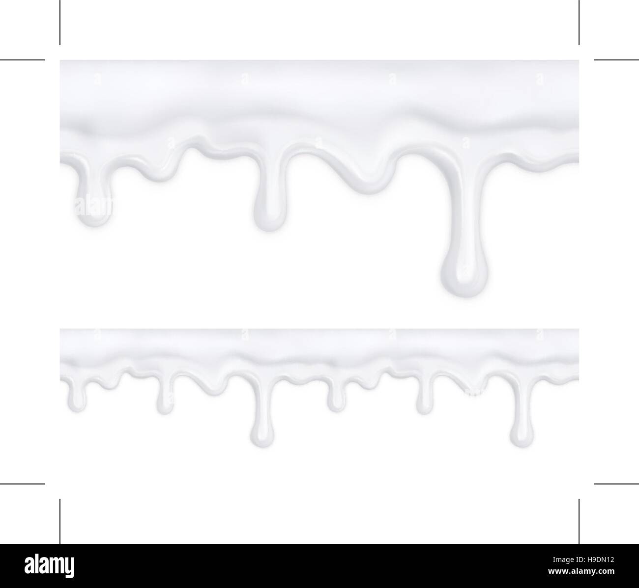 White doughnut glaze, vector seamless pattern mesh Stock Vector Image ...