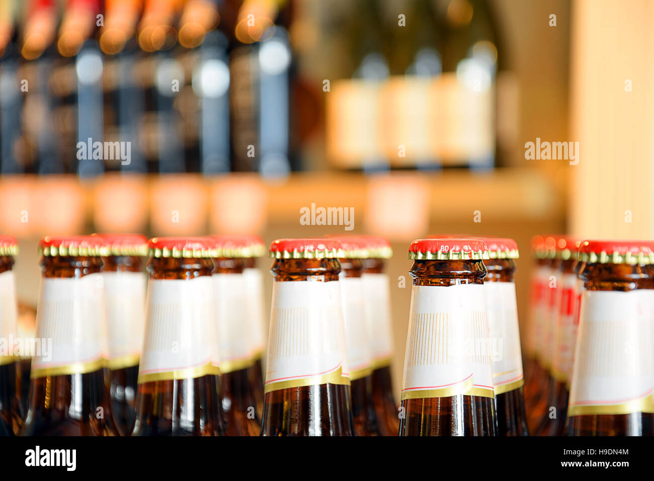 Beer Bottle cap Close up Stock Photo - Alamy