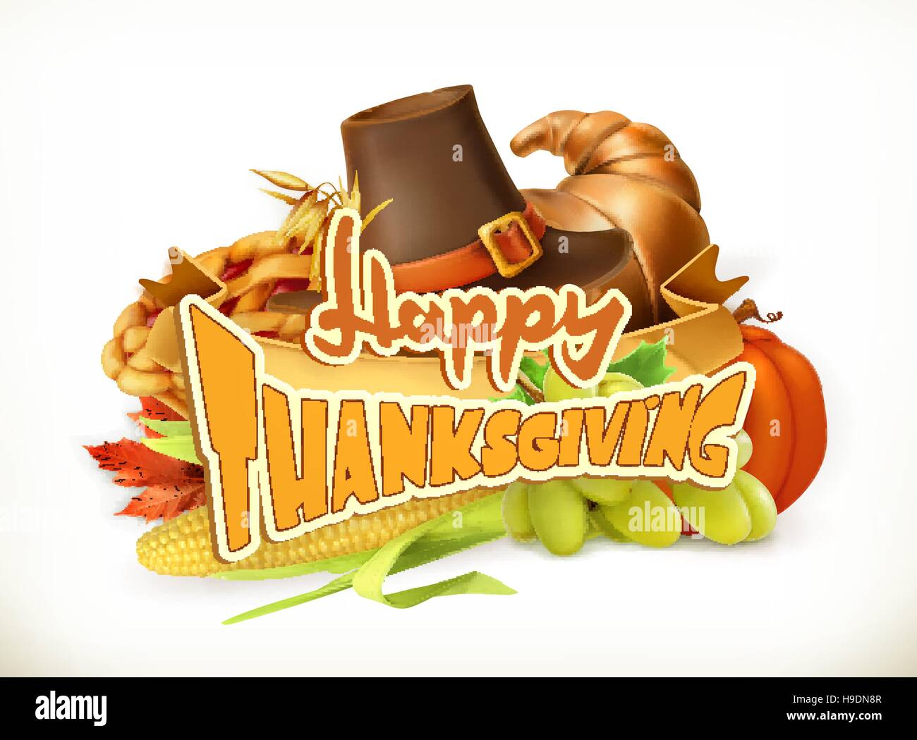 3d thanksgiving Stock Vector Images - Alamy