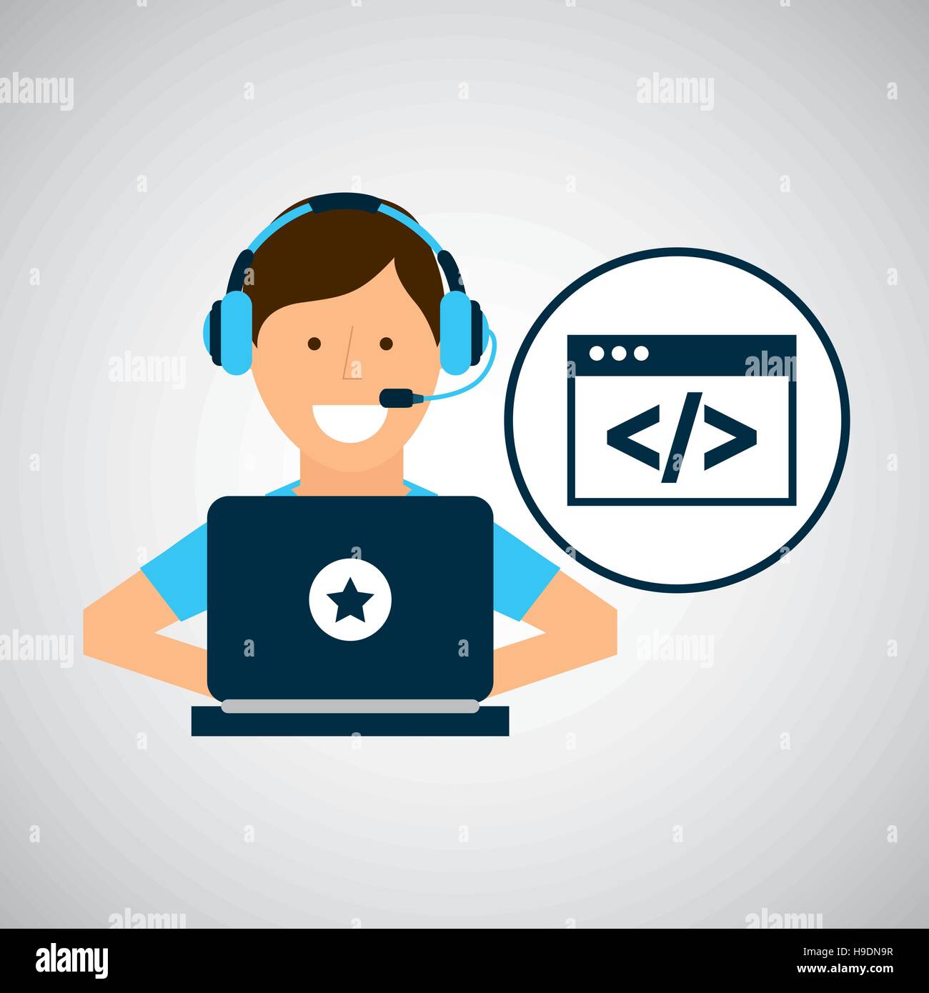 Typing code vector vectors hi-res stock photography and images - Alamy