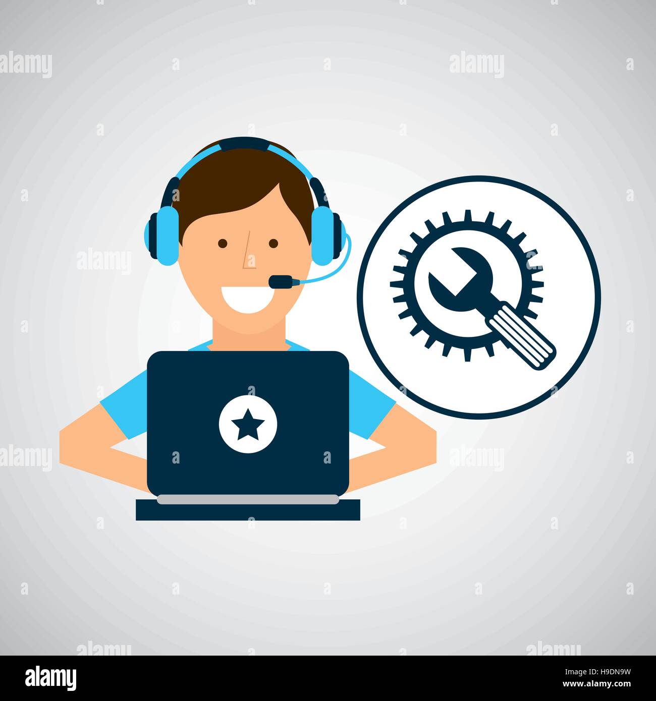 Computer programer man Stock Vector Images - Alamy