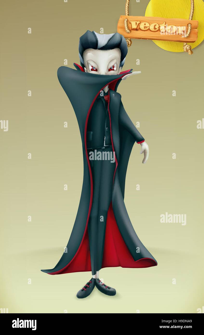 Monster with red cape Stock Vector Images - Alamy