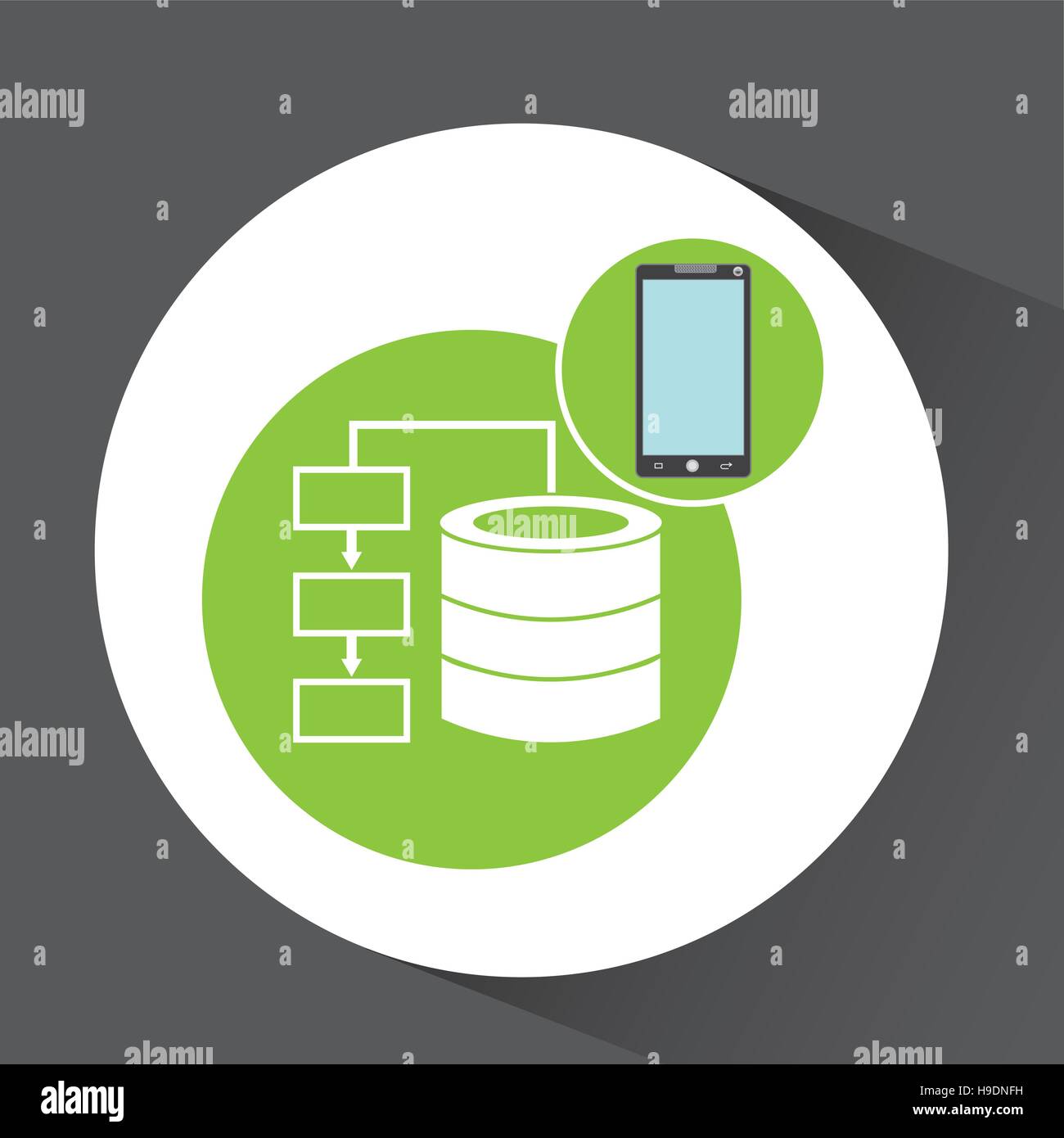 smartphone app development data base vector illustration eps 10 Stock ...