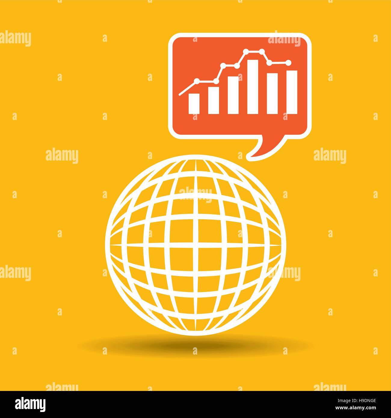 global web network graphics statistics icon vector illustration eps 10 ...