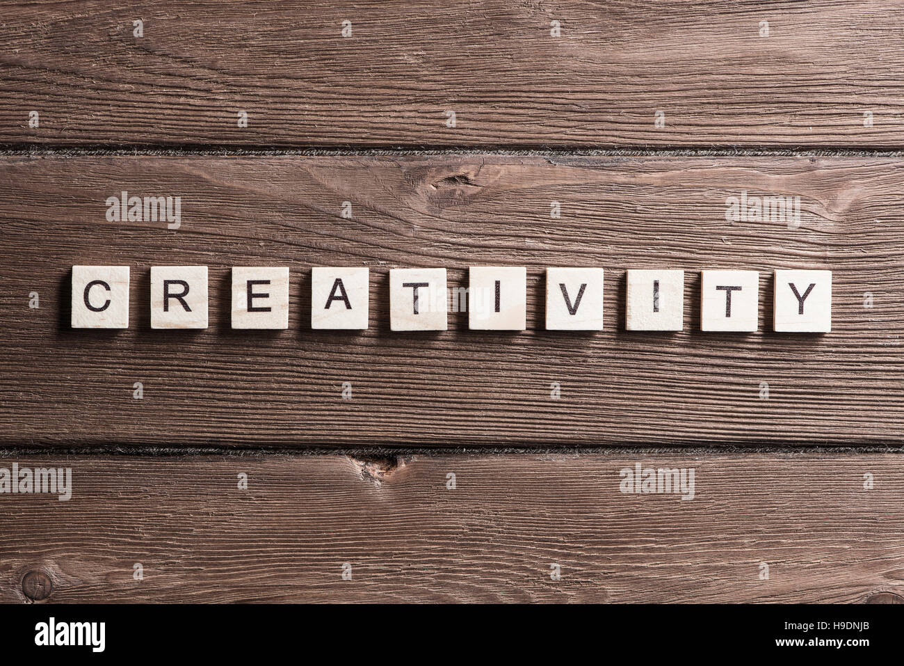 wooden elements with word creativity Stock Photo - Alamy