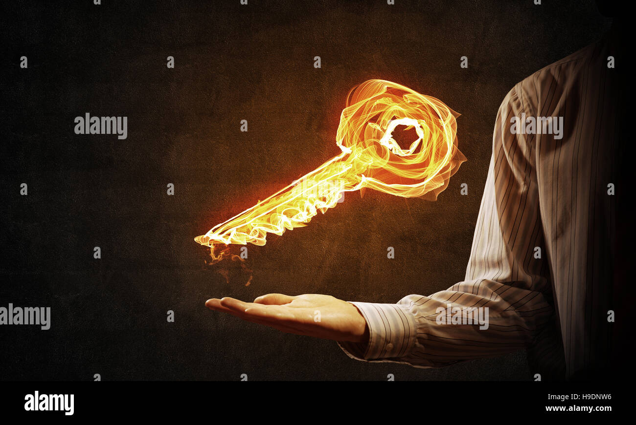 Key fire sign Stock Photo - Alamy