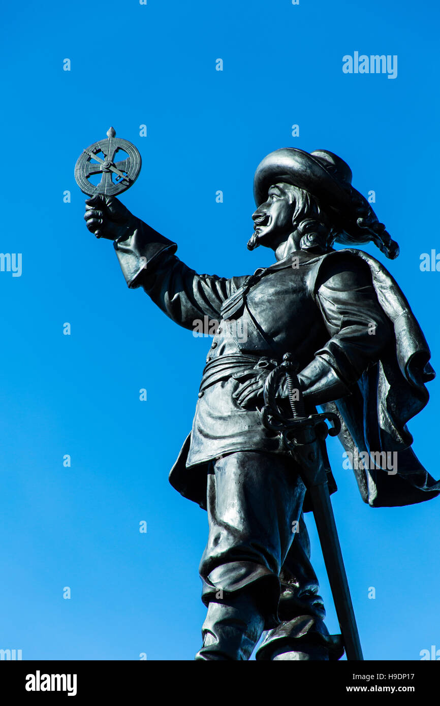 Statue of French explorer Samuel de Champlain Nepean Point Ottawa ...