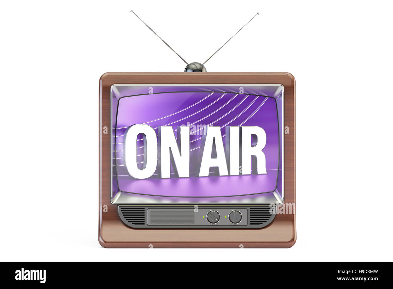 On Air, television concept. 3D rendering isolated on white background Stock Photo - Alamy