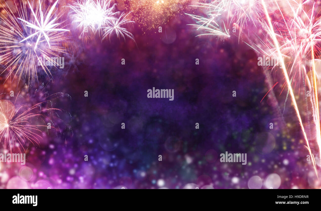 Abstract colored firework background with free space for text Stock ...