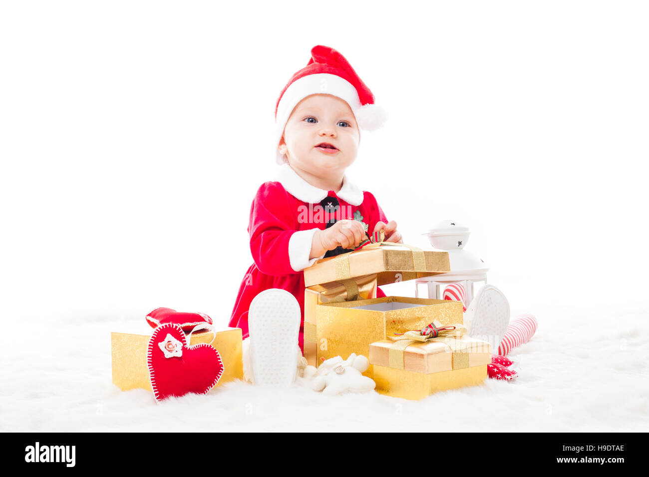 Santa baby girl Stock Photo - Alamy