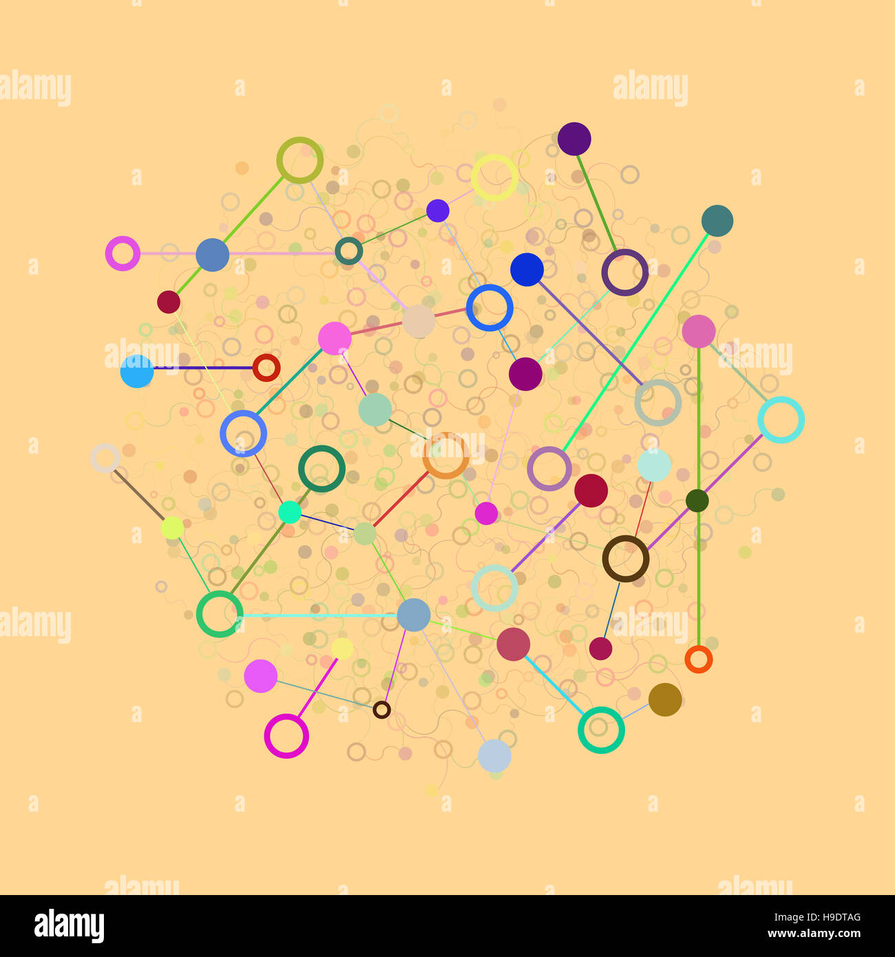 Social Network Graphic Concept. Abstract Background with Dots Array and Lines. Geometric Modern ...