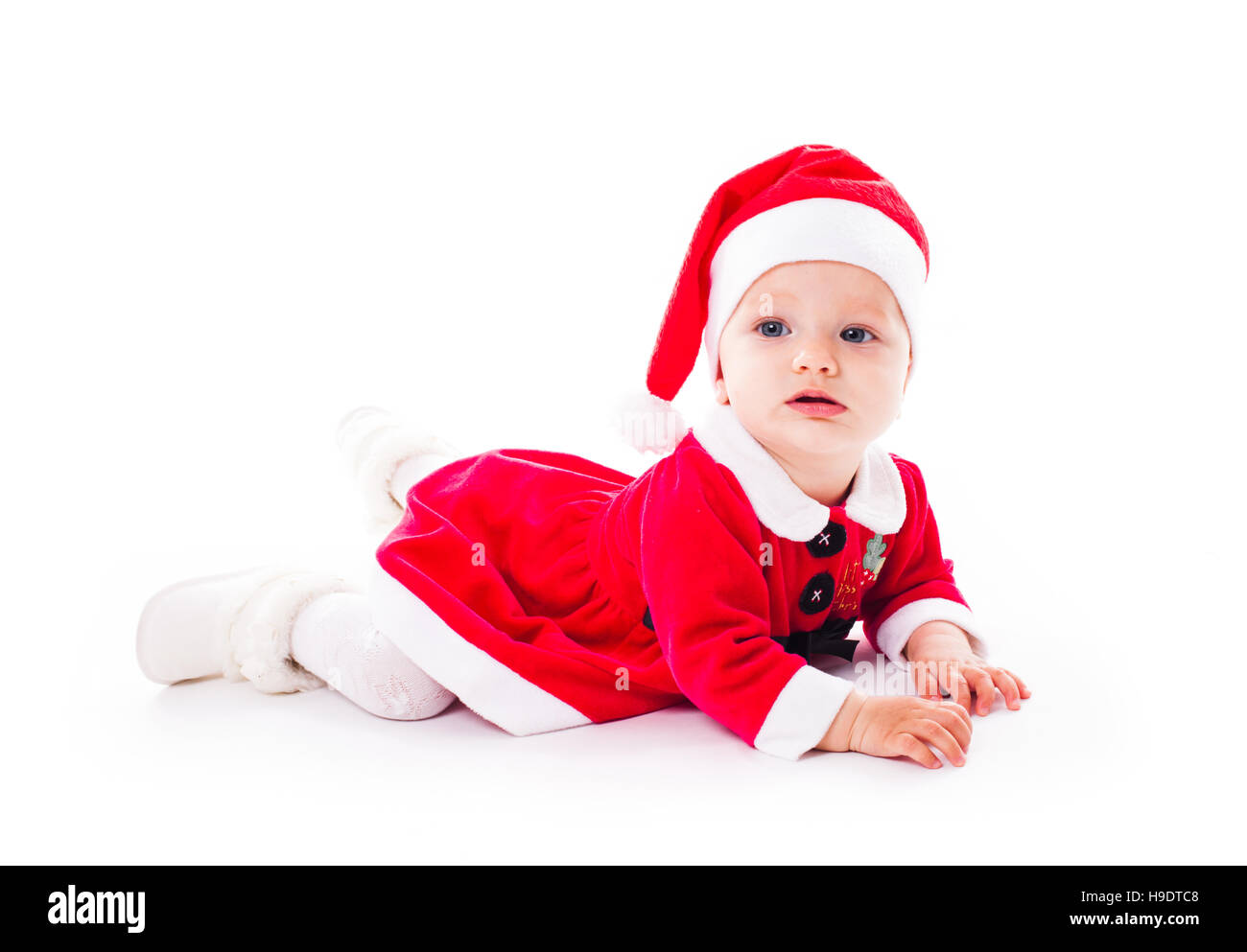 Santa baby girl Stock Photo - Alamy