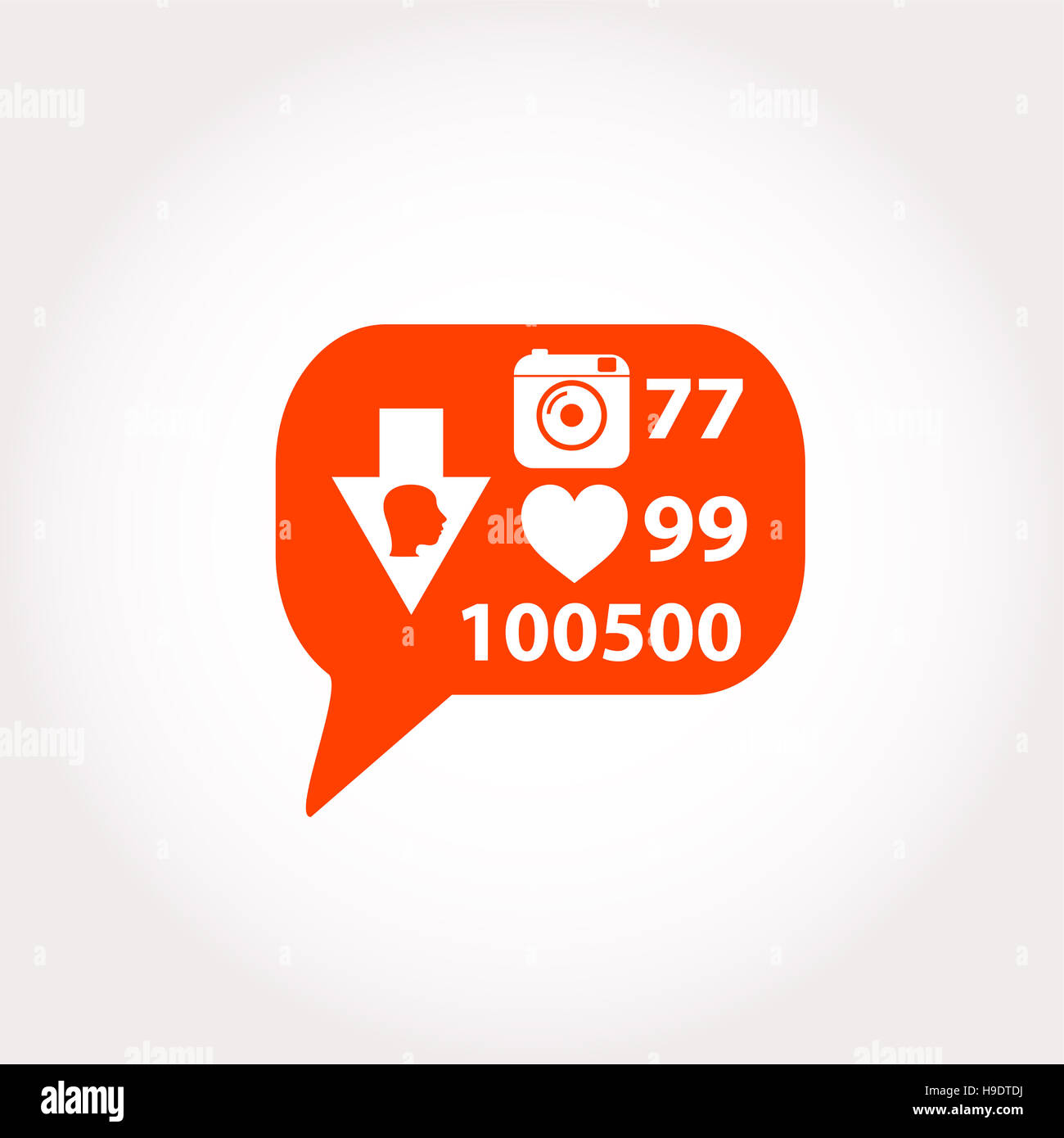 Like Counter Notification Icon, modern flat button, comment icons Stock ...