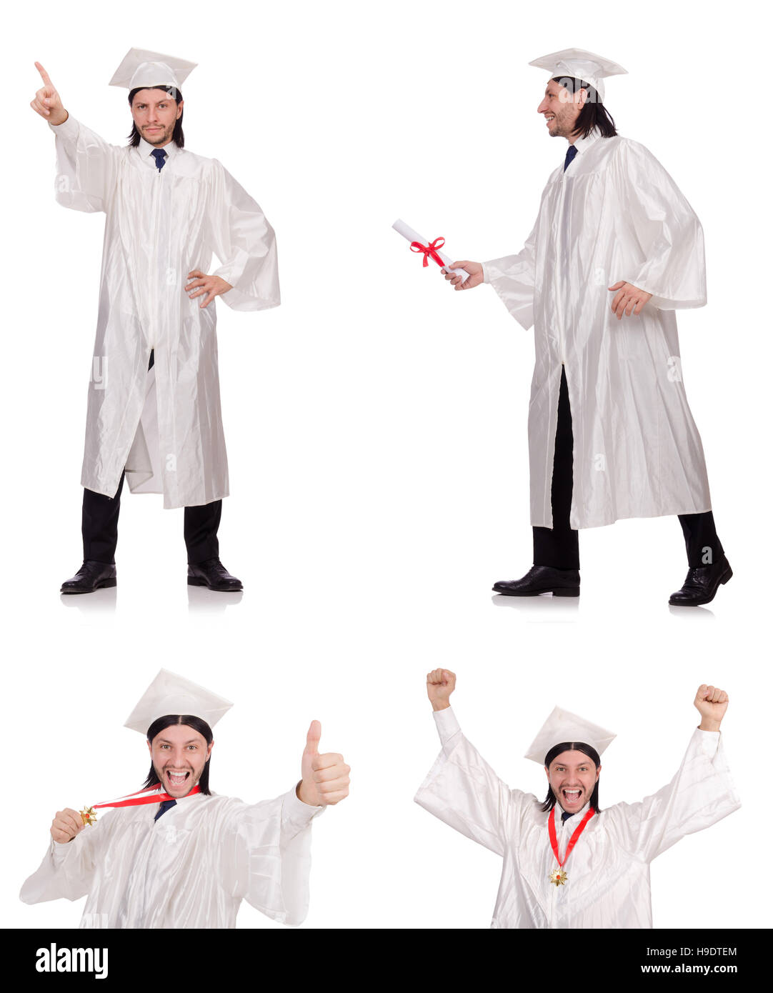 Young man ready for university graduation Stock Photo - Alamy